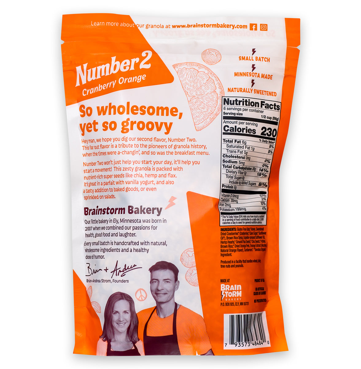 Cranberry Orange Granola | Crapola! Number Two 12oz Bag – Brainstorm Bakery